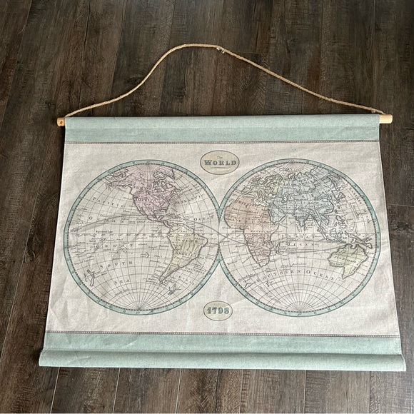 Art | Canvas Wall Hanging Map | Poshmark